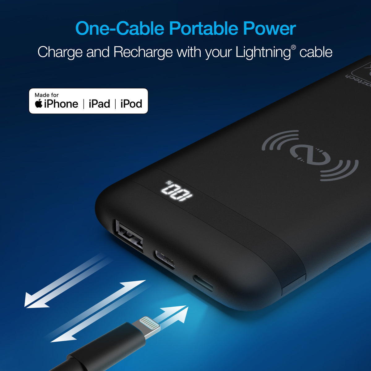 10,000mAh | PowerBolt Wireless Fast Charge Power Bank - Airline Intl
