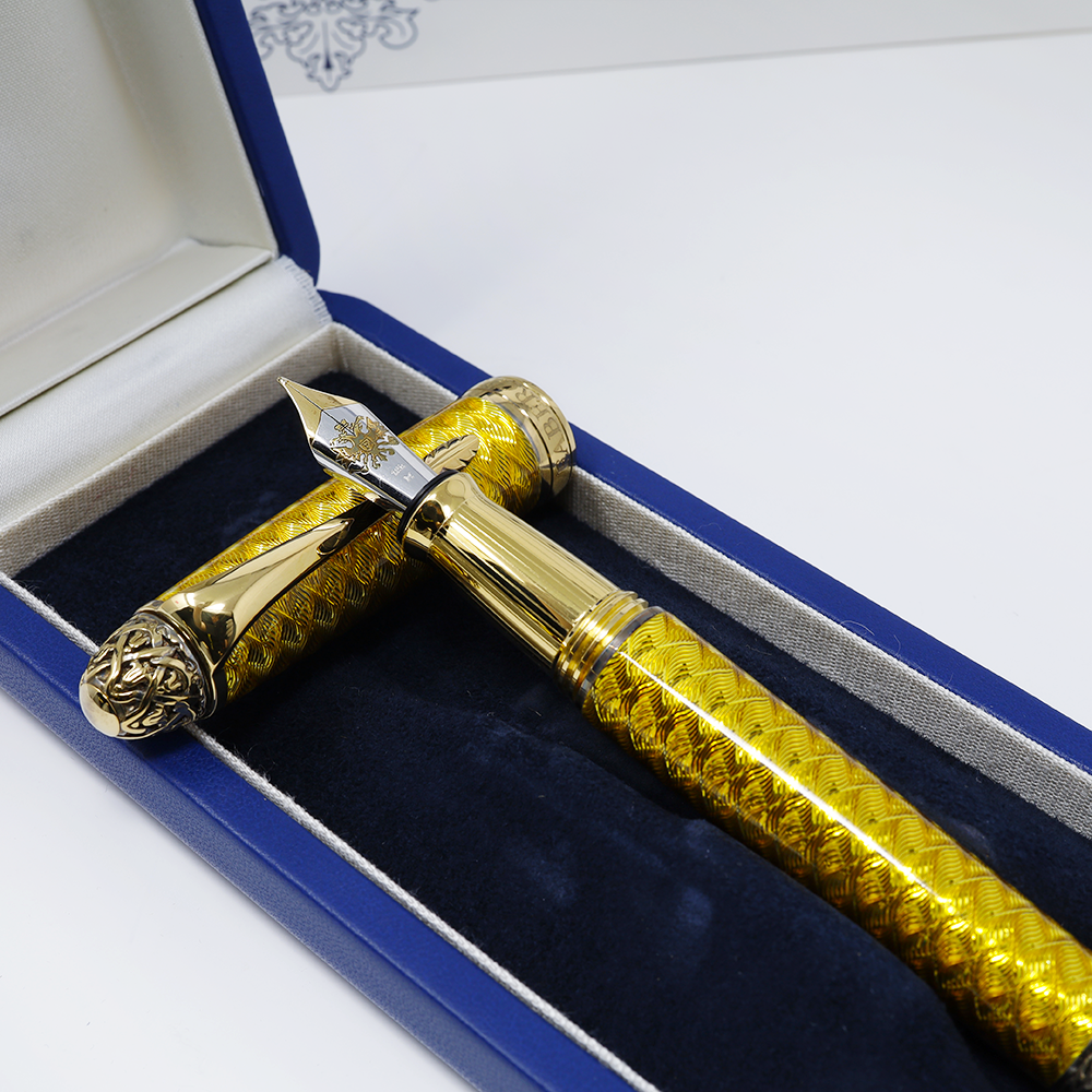 Michel Perchin Faberge Coronation Fountain Pen - Yellow | Airline Intl