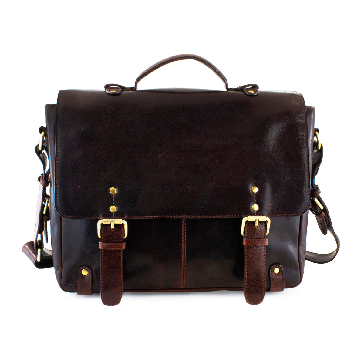 Cheyenne Hand-Stained Water Buffalo Dispatch Flap Brief – Airline Intl