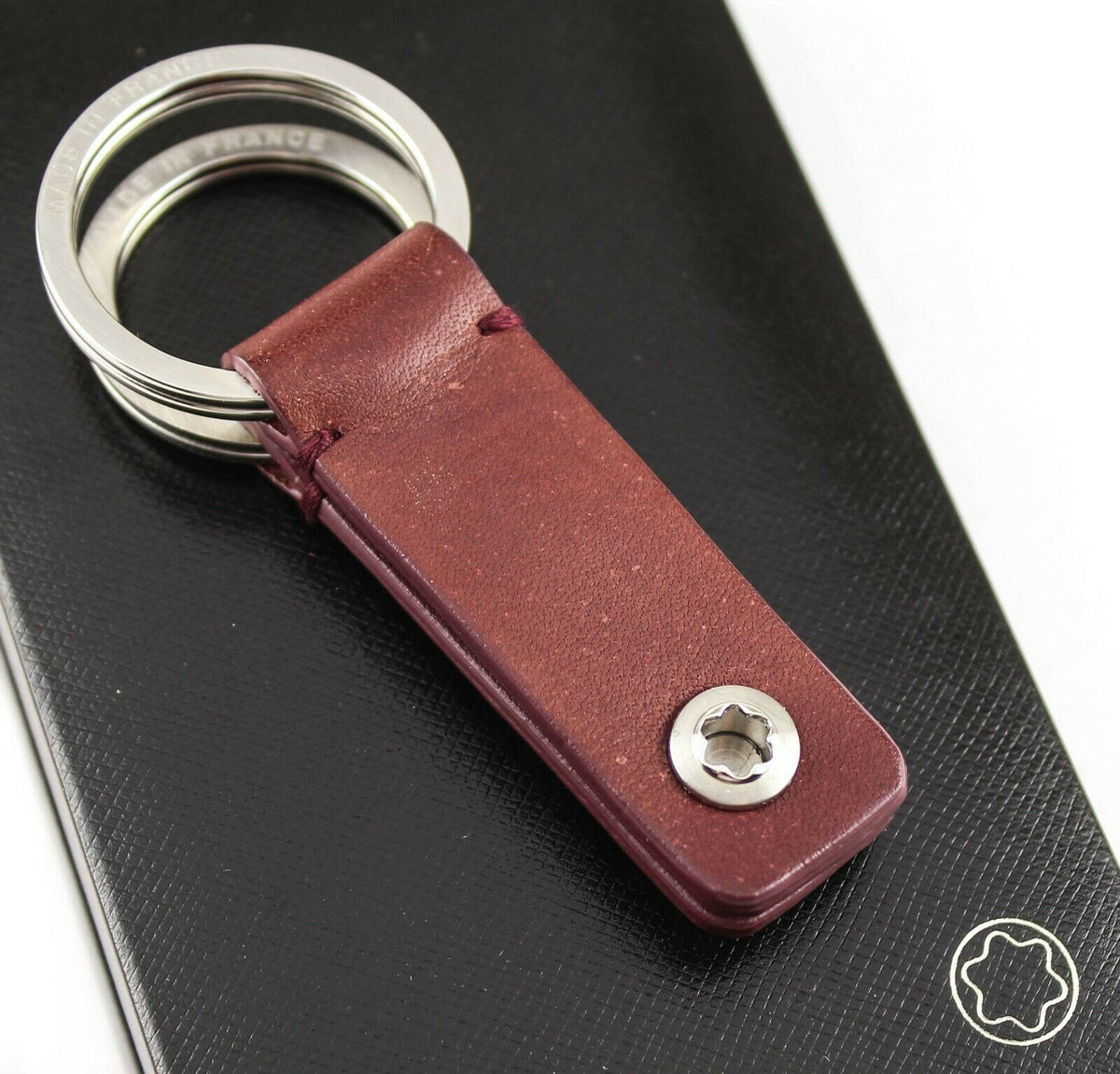 Montblanc Leather Key Fob 2-Split Key Ring | Airline International ...