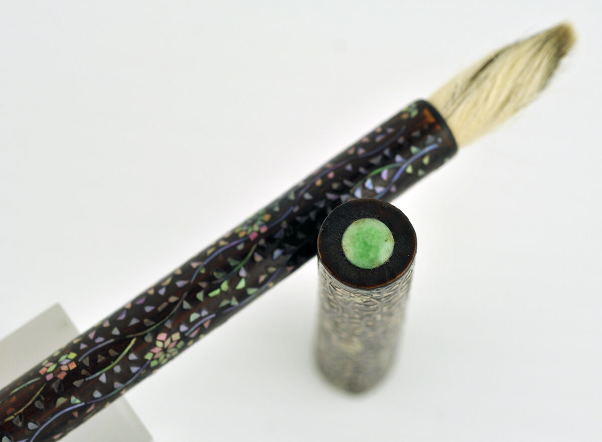 Rare Antique Wooden Raden Maki-e Painter Brush | Airline International ...